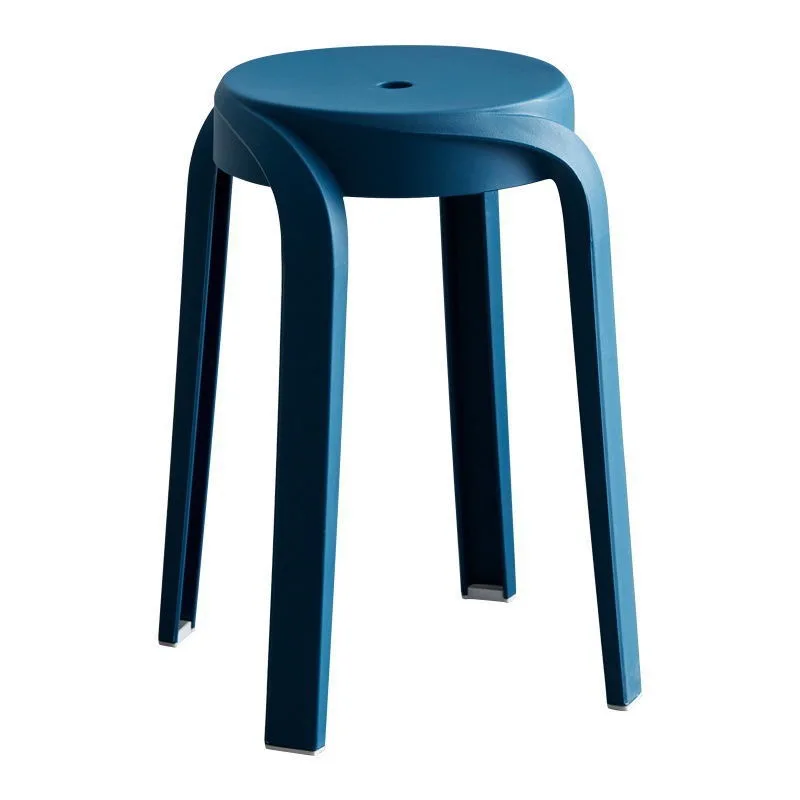 Modern Colorful Plastic Chair Round Dining Stool For Outdoor Indoor ...