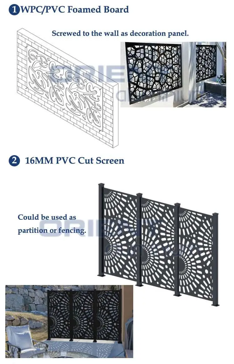 Custom Aluminum Laser Cut Perforated Screen Fence Panel Garden Fence ...