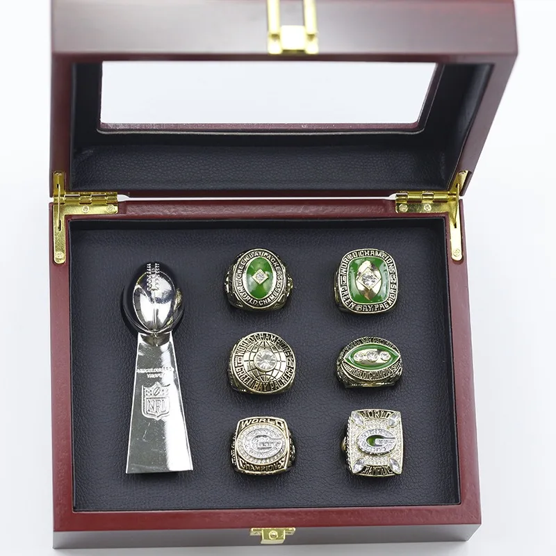 Wholesale Green Bay Packers Ring Set - 6 Championship Rings