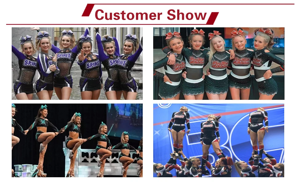 Sublimation Cheerleading Practice Wear Spandex Rhinestone Uniforms OEM ...