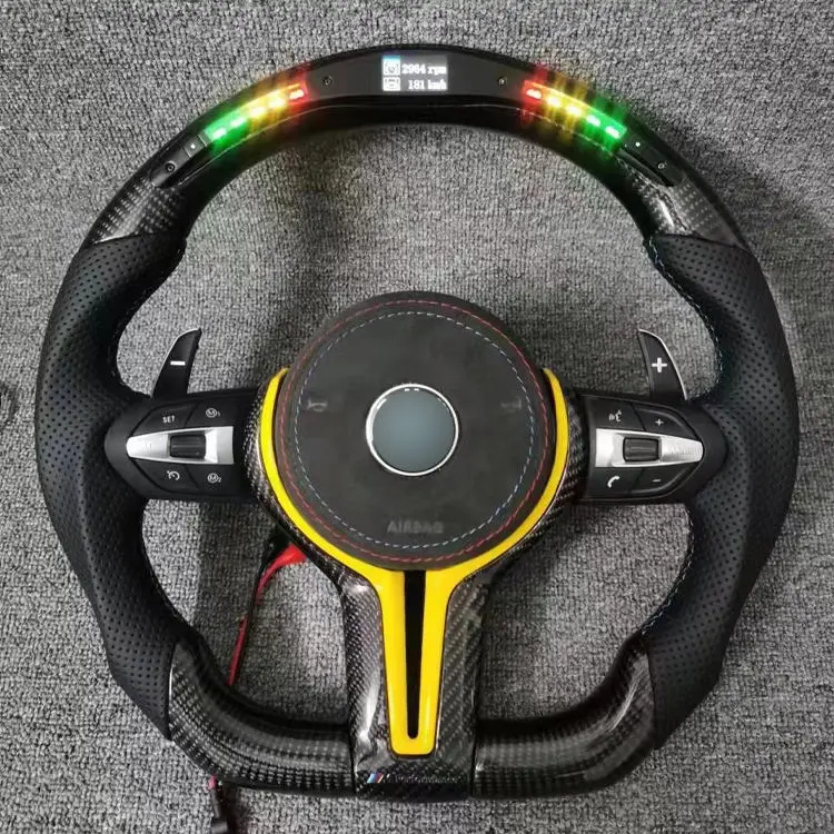 Custom Dashboard Carbon Fiber Steering Wheel For F30 F20 F22 X5 X6 E70 ...