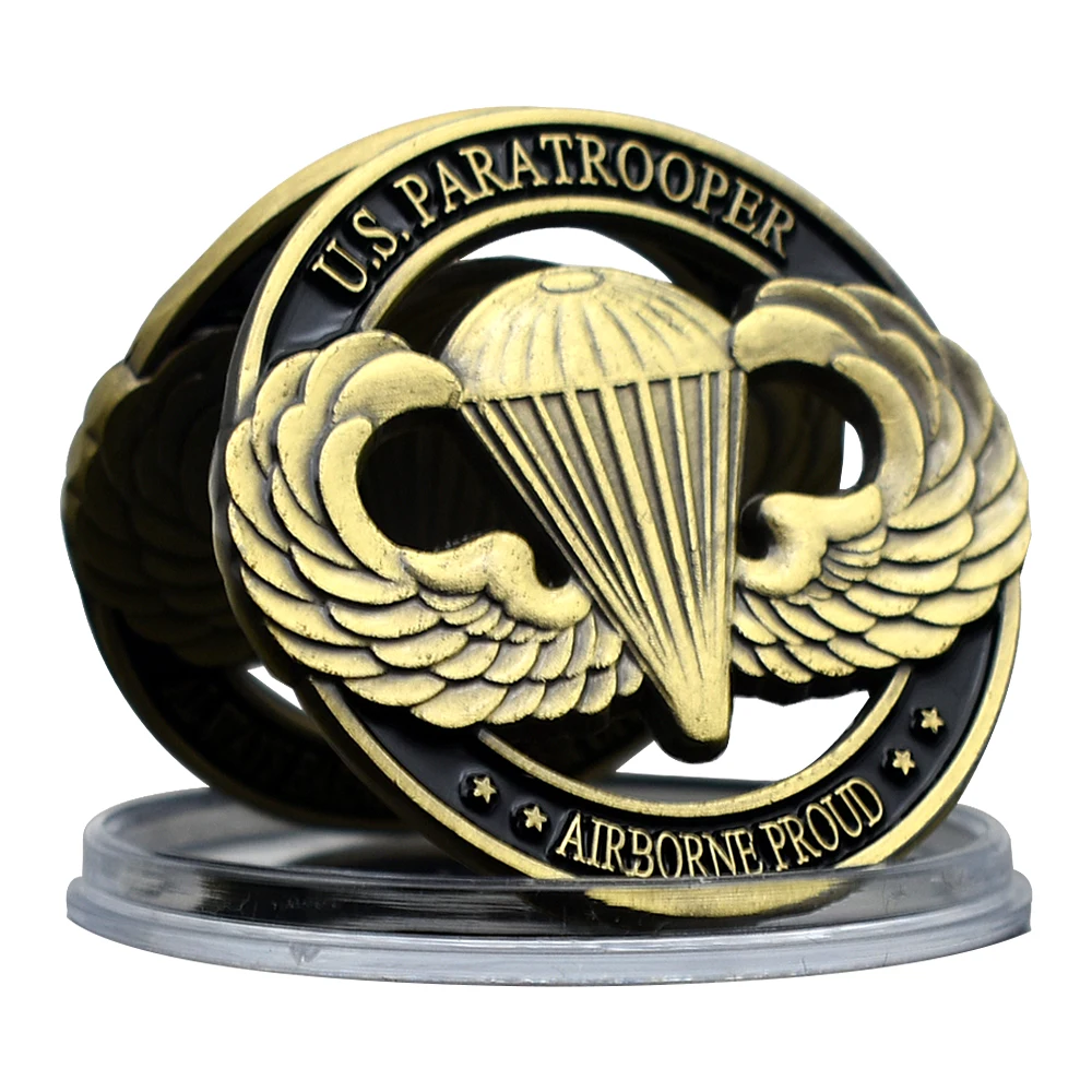 US Paratrooper Challenge Coin Collection Airborne Proud Badge Souvenir ...