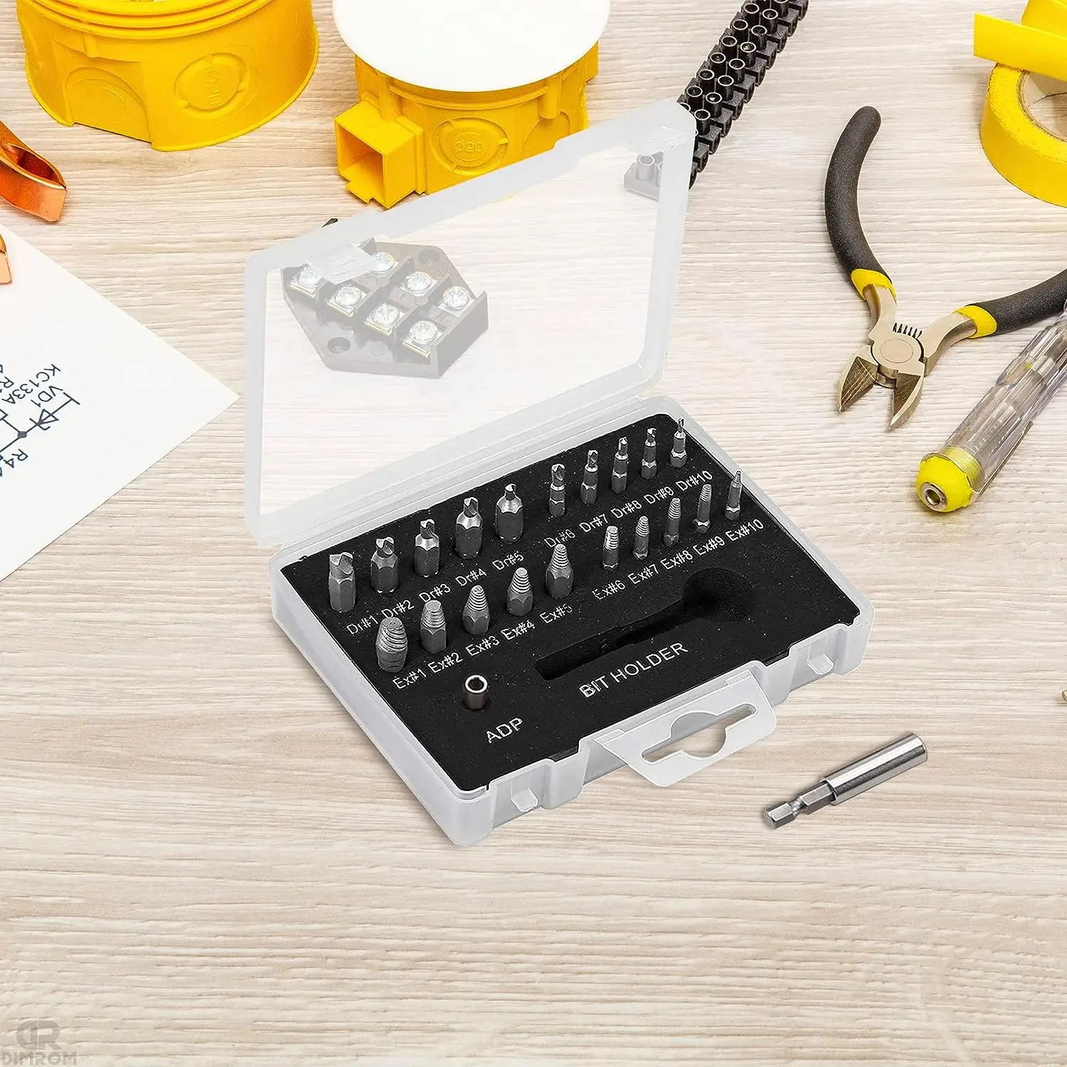 22pcs Damaged Screw Extractor Set Stripped Screw Remover Tools For ...