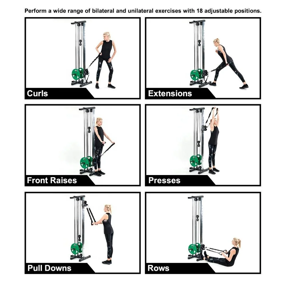 New Lat Pull Down Machine Low Row Cable Fitness Exercise Body Workout ...