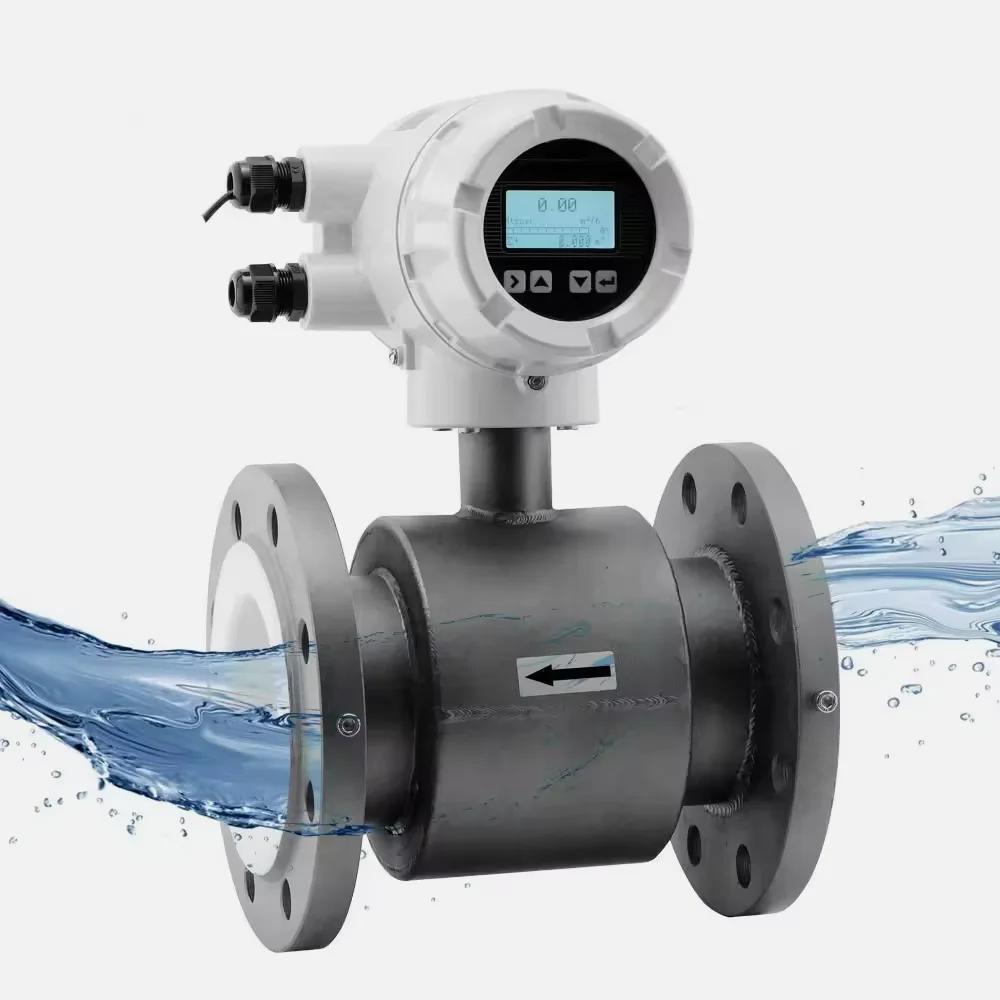 industrial wastewater flow meters sanitary electromagnetic water flowmeter
