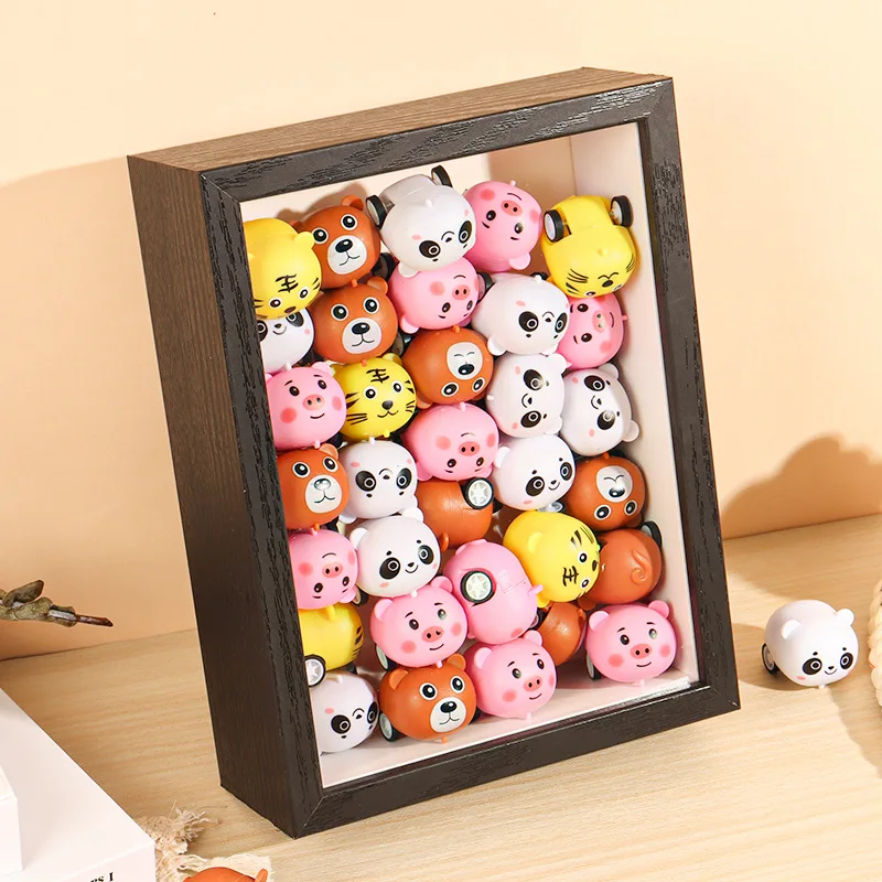 Wood Frames Blind Box Storage - Wall-Mounted Display Rack
