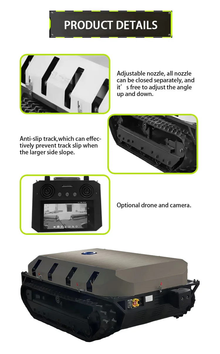 Crawler Remote Controlled Agricultural Sprayer Robot