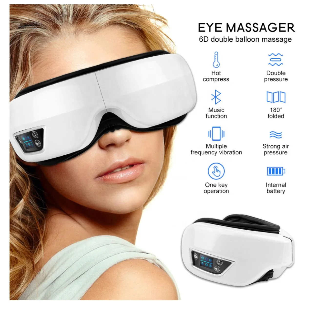 Wholesale Portable Electric Warm Eye Compression Massager