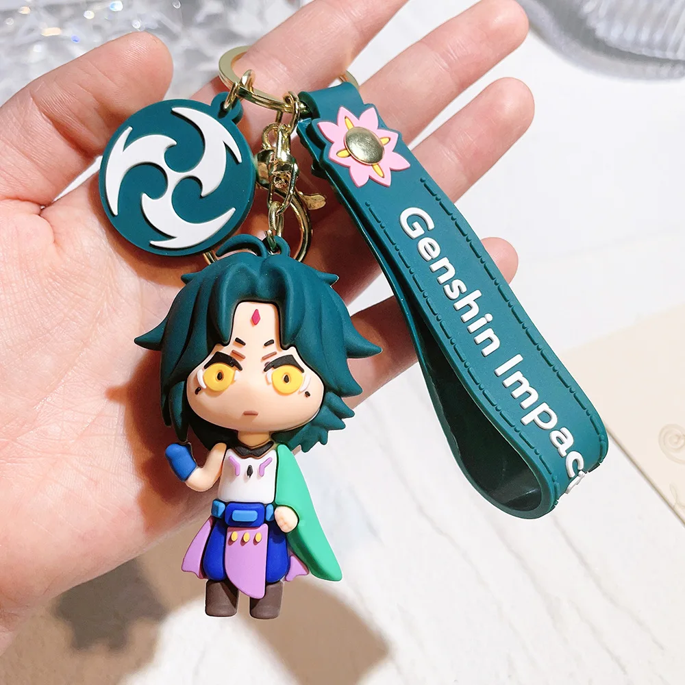 22 Style Genshin Impact Anime Keychain Cartoon Silicone Pvc Action ...