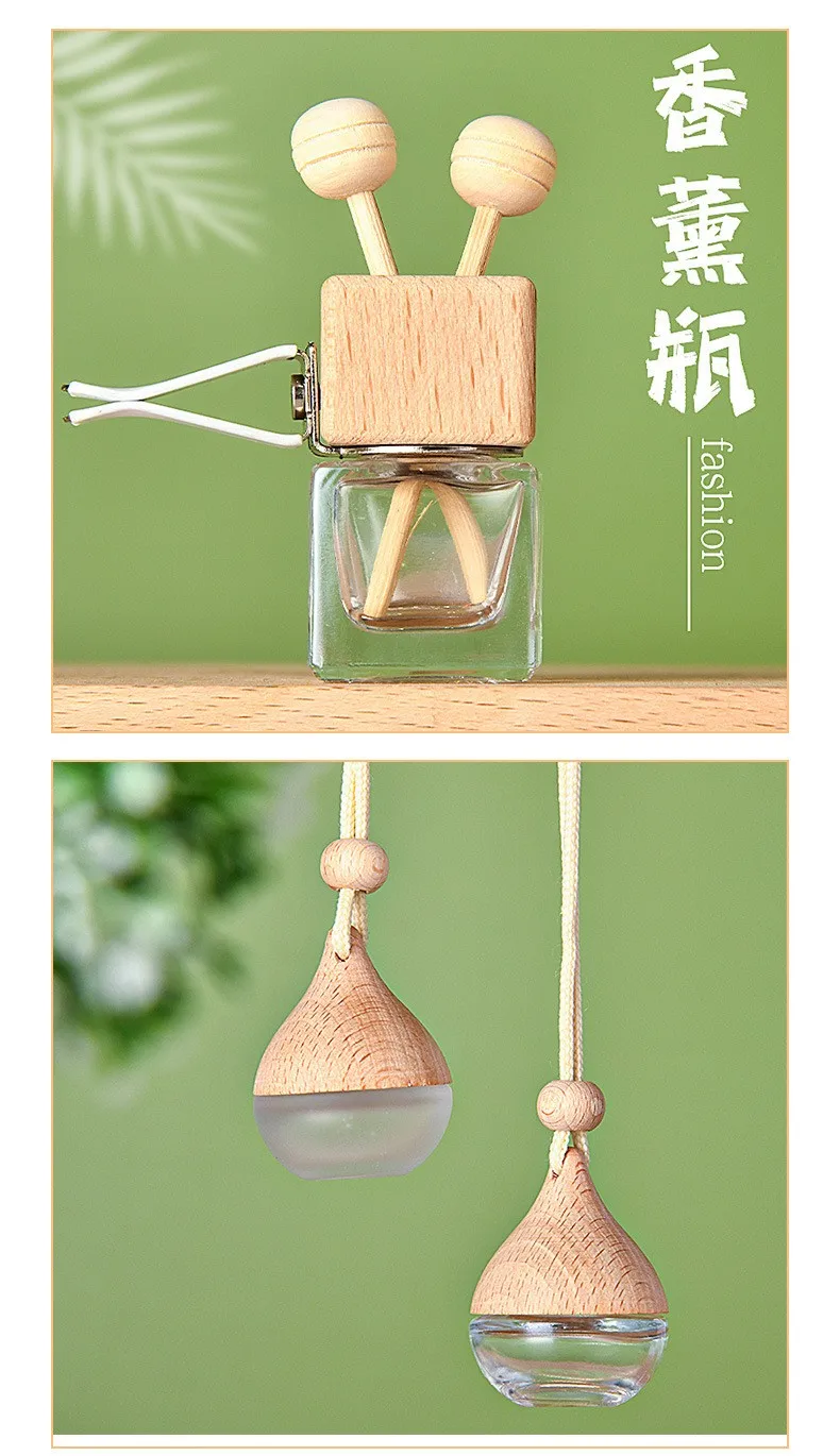 Car-mounted Scented Perfume Bottle Wooden With Rope Scented Bottle ...