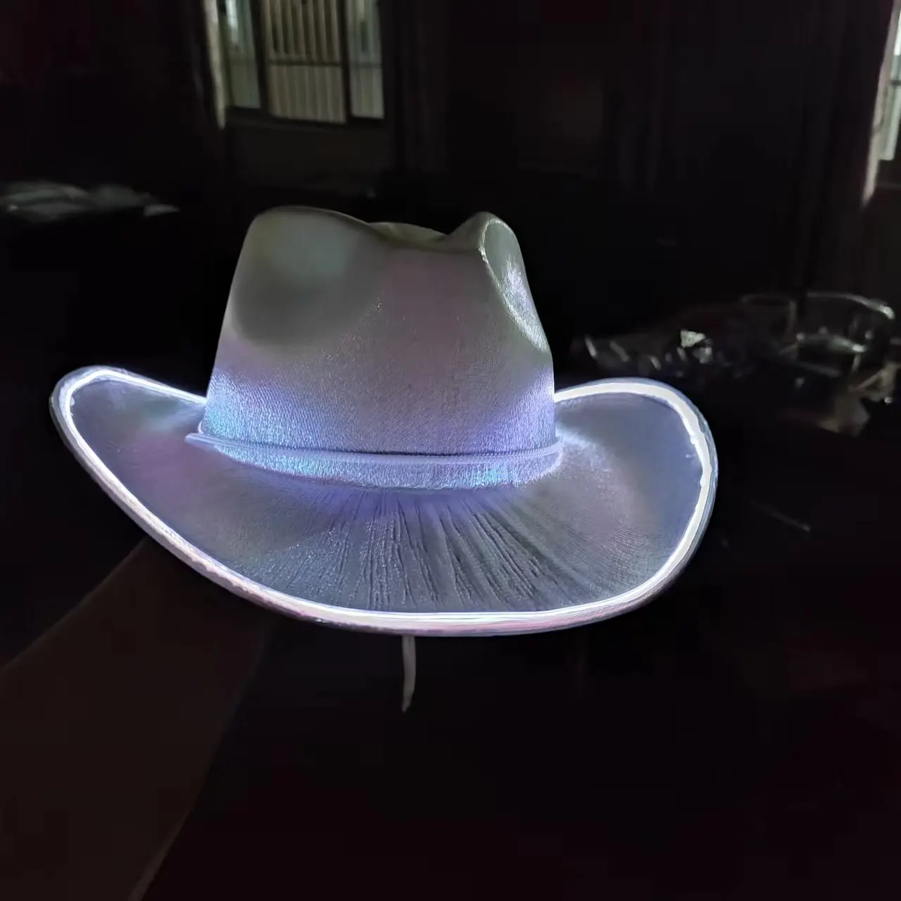 Colorful LED Light up Hat Adult Cowboy Cowgirl Hat for Halloween ...