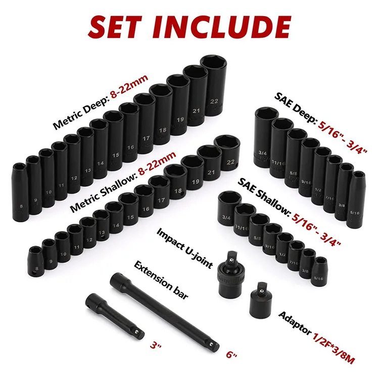 48pcs CR-V Socket Set - Versatile and Durable Solutions