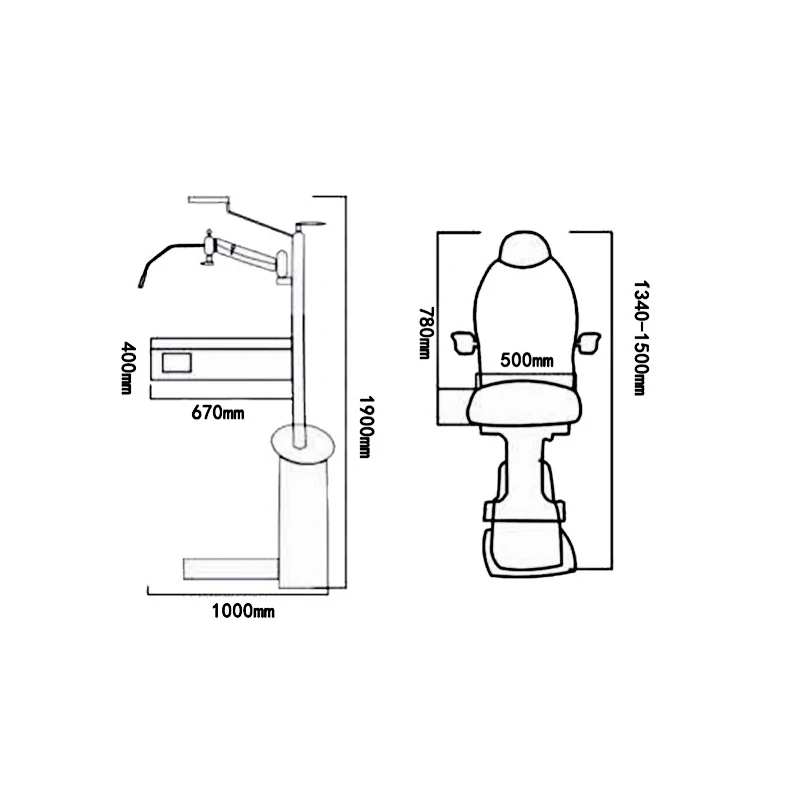 2023 New Type Ophthalmic Refraction Chair Unit Price For Eye Hospital ...
