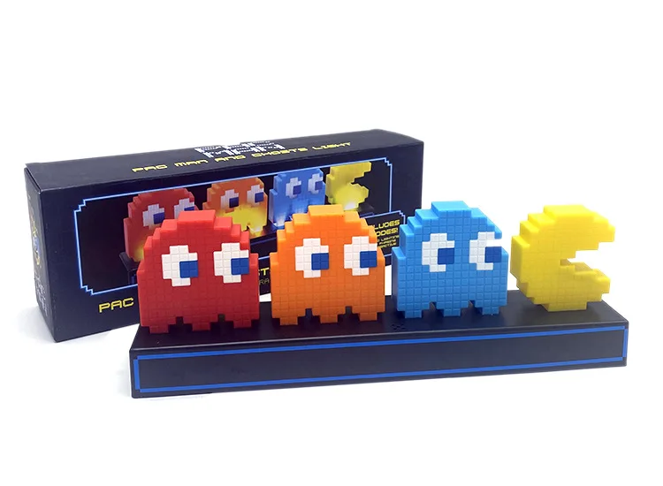 Cute Creative Cartoon Mosaic Night Light Smart Music Rhythm Usb Pac Man ...