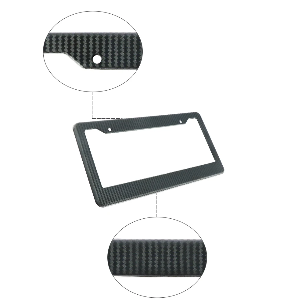 Custom Car License Plate Frames - Classic Carbon Fiber