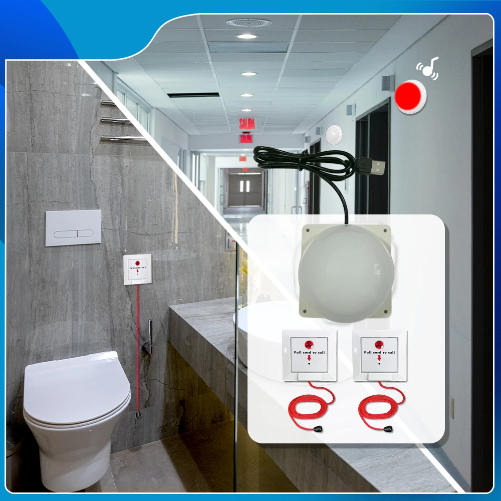 Hospital Nurse Pager Calling System With Emergency Pull Cord Button ...