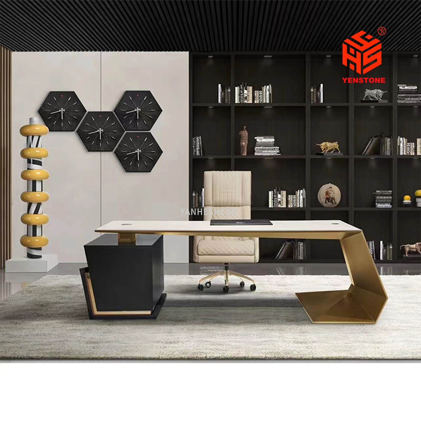 Luxury Executive Office Table Medium Executive Office Table White Color ...