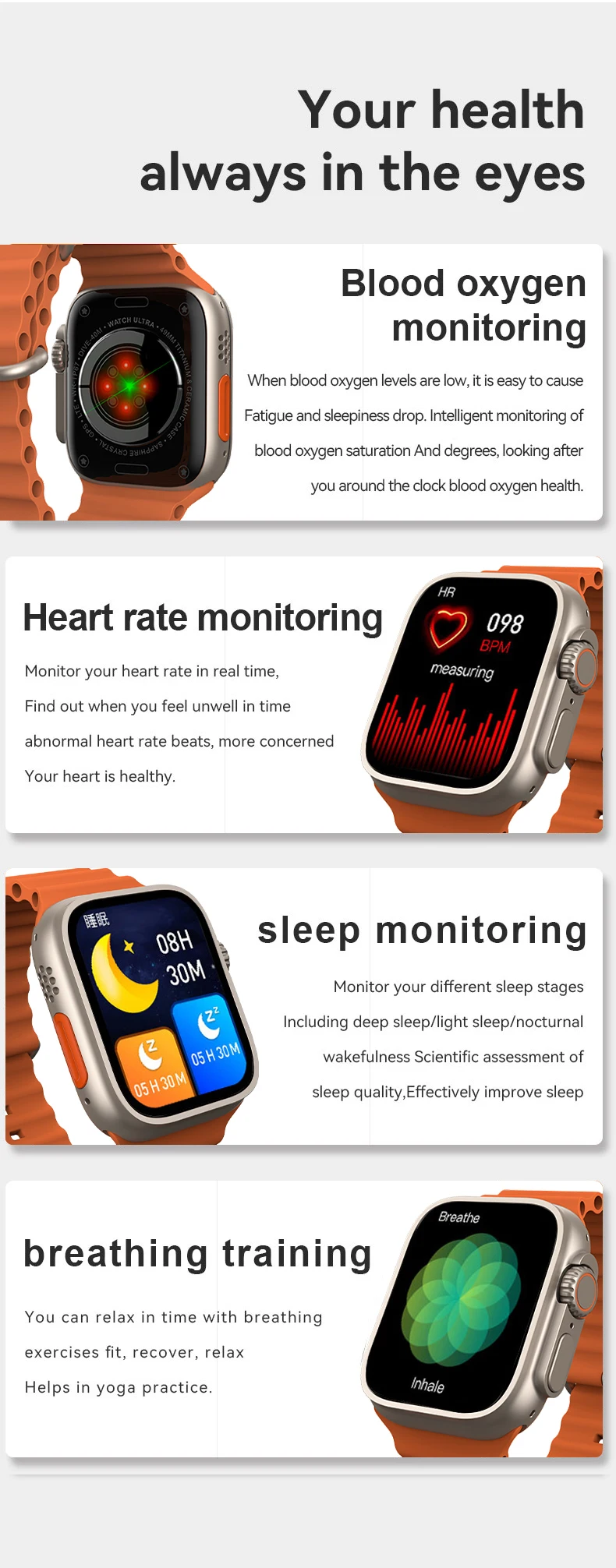 Series 8 Ultra Smart Watch Pk N8 Ws8 Iwo8 Gs8 Z8 Zd8 Z59 Z55 Z56 Dt8 ...