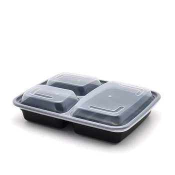 Low Moq 3 Sectional Stackable Plastic Takeout Takeaway Food Containers ...