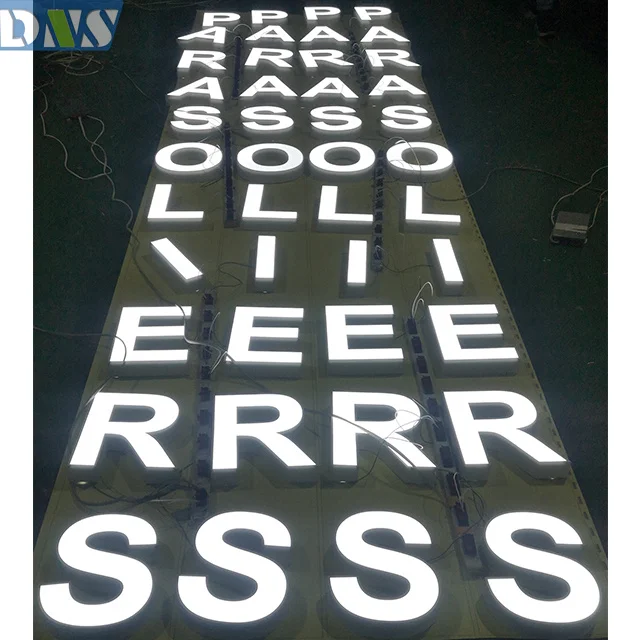 Stainless Steel Frontlit Electronic Sign Letters for Shop and Company ...