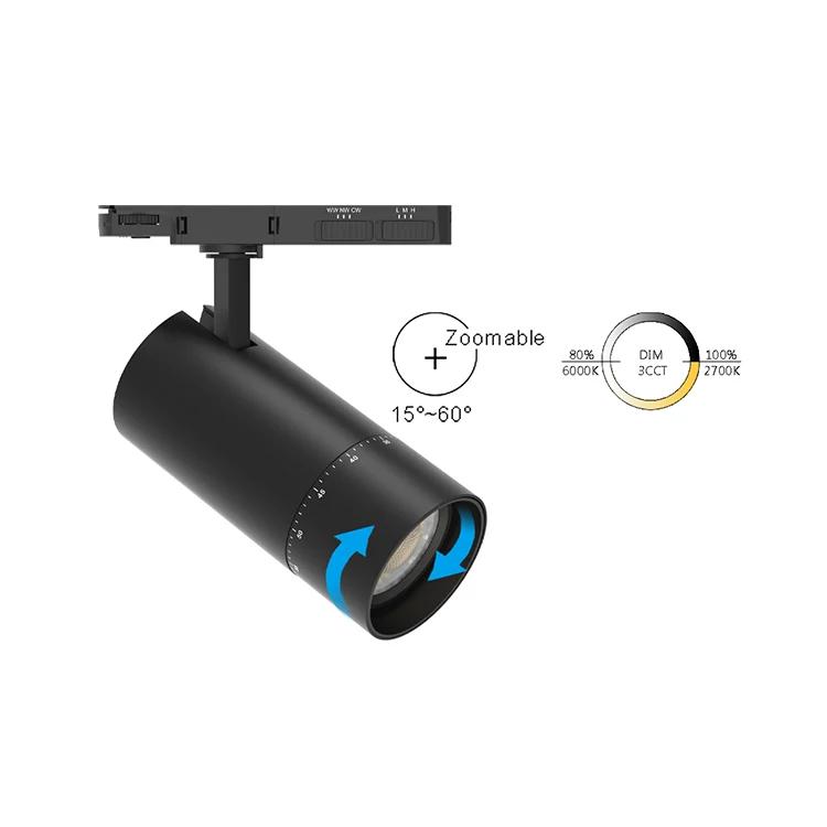 Indoor Modern Track Lighting Suspended Lighting Led Track Lamp Dimmable ...