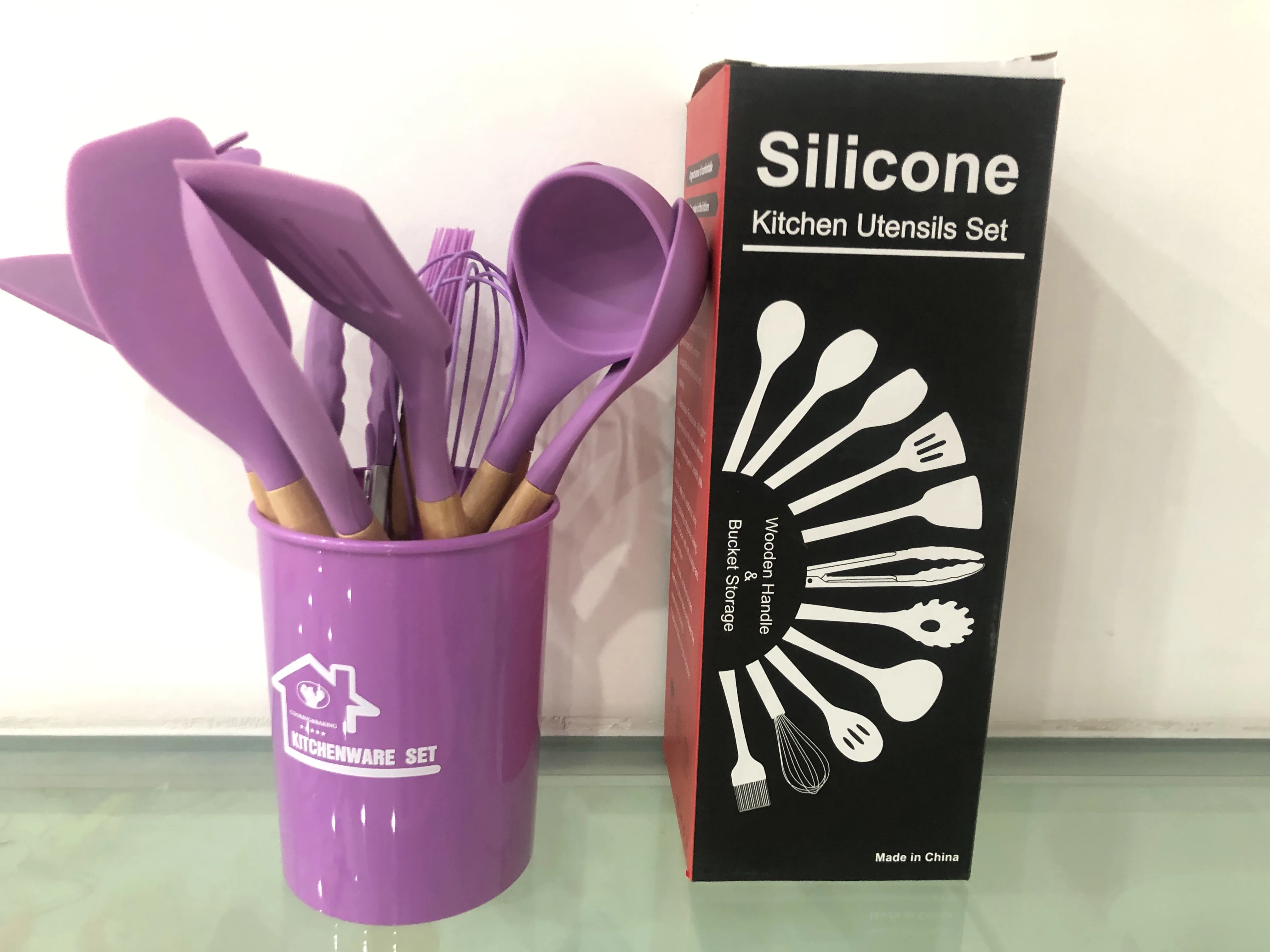 12 Pieces In 1 Set Silicone Kitchen Accessories Cooking Tools ...