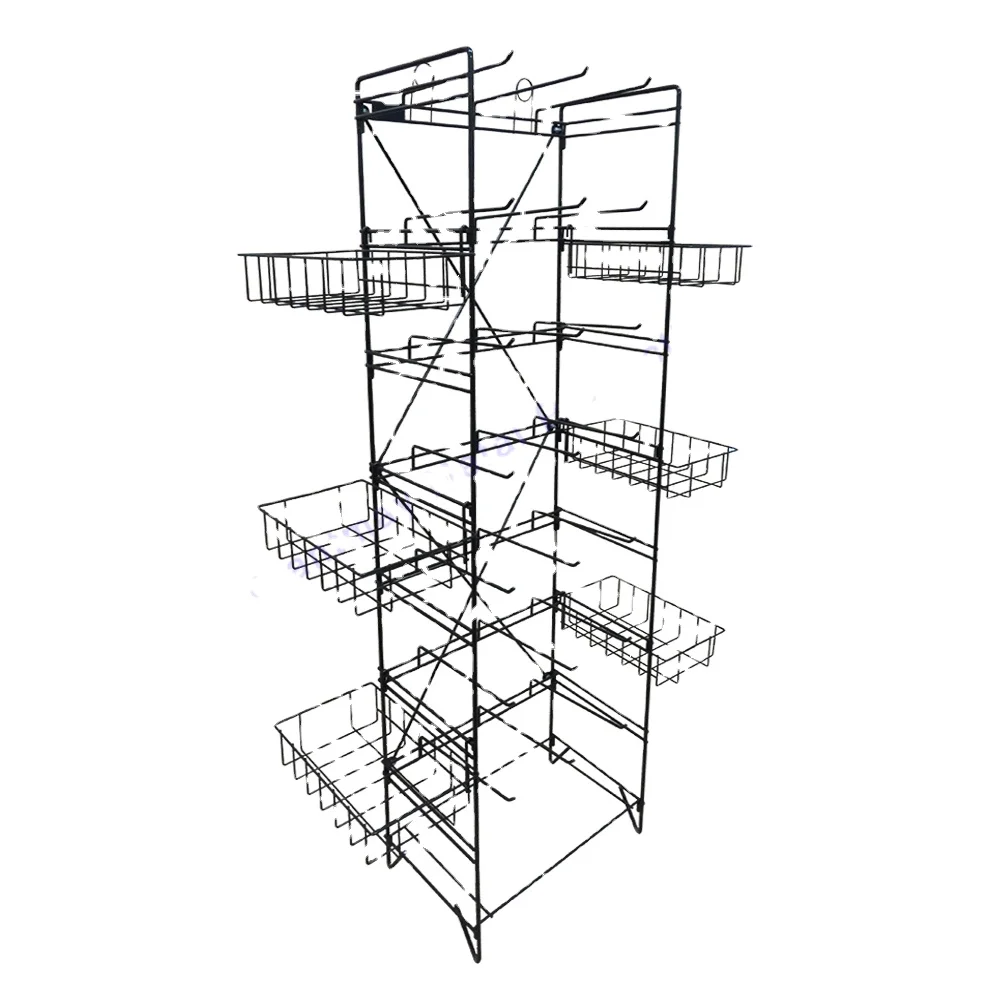 Promotional Metal Wire Mesh Display Stand Supermarket Snacks Basket ...