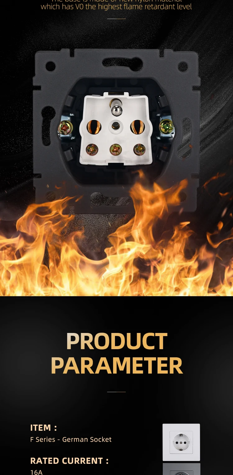 German Standard Electrical Socket 16a 230v Power Socket Oem | Wholesale