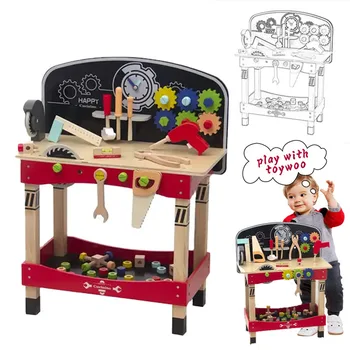 New Design Wooden Work Bench Disassembly Screw Game Tool Table Toy ...