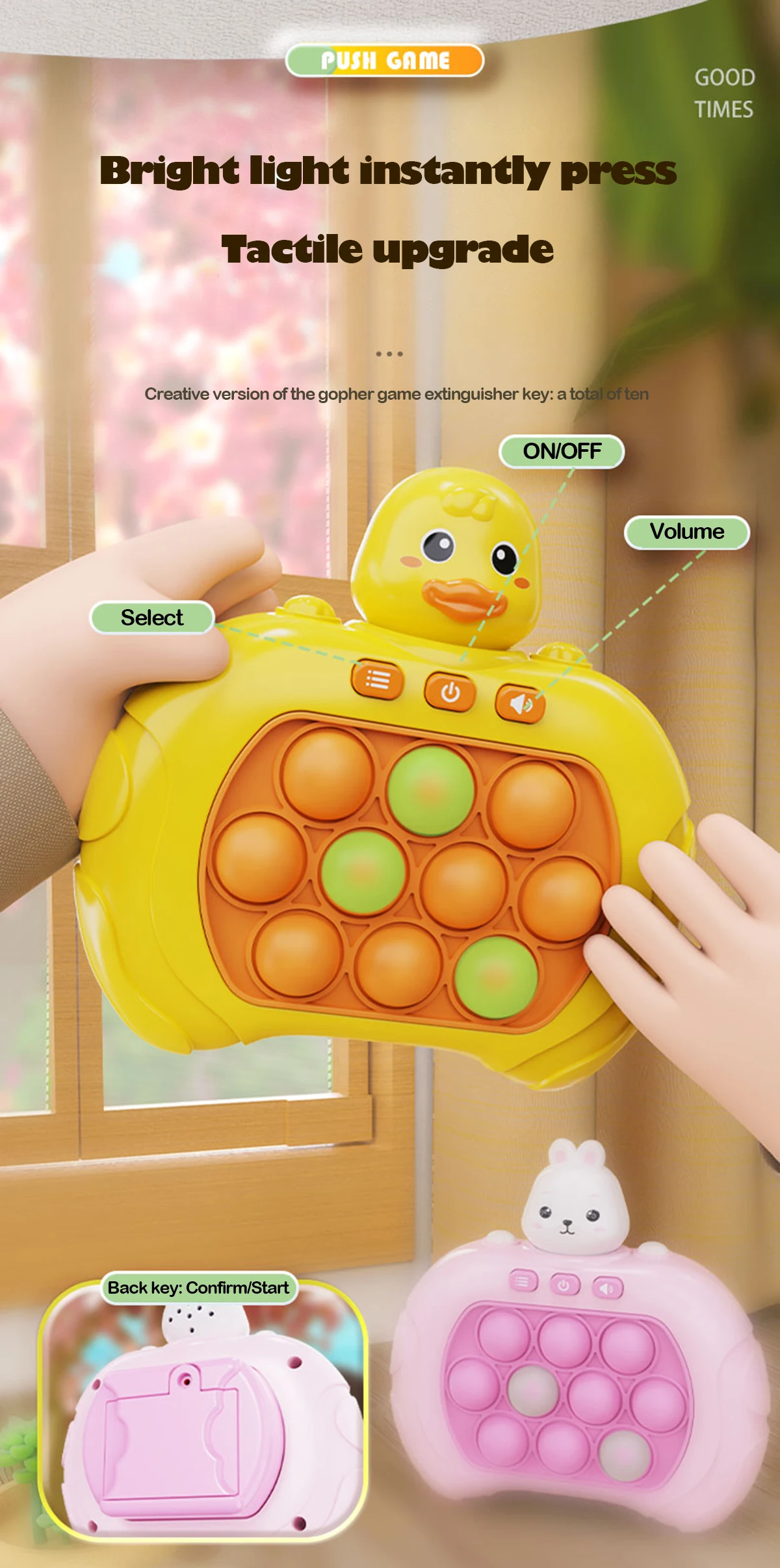 Cartoon Shape New Upgrade Children Handheld Puzzle Memory Light up ...