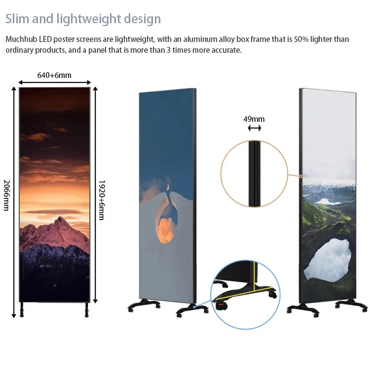 Stand Floor Window Structure Cabinet Digital Light Billboard Electronic ...