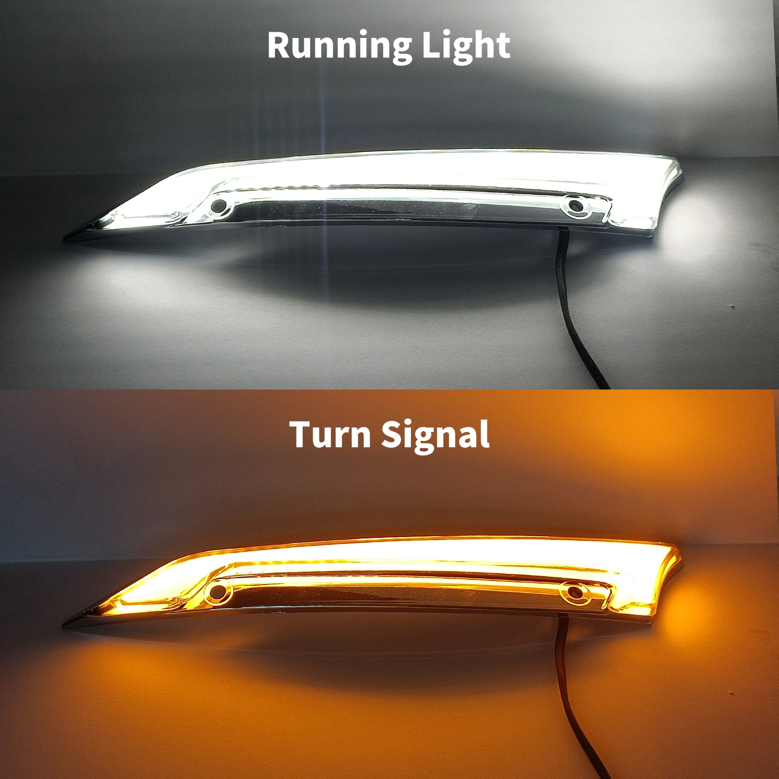 Motorcycle Fairing Windshield Trim Led Lights For Harley Touring Road ...