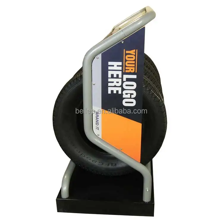 Car Showroom Adjustable Truck Wheels Storage Stand Metal 4 Car Tire ...