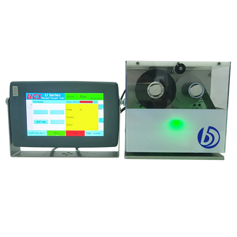 Automatic TTO Flexible Packaging Thermal Transfer Printer 32MM/107MM ...