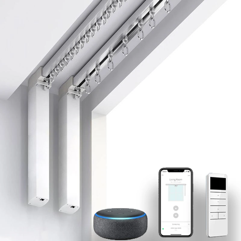 Adjustable Curtain Rail Motorized Telescopic Curtain Track New Product ...