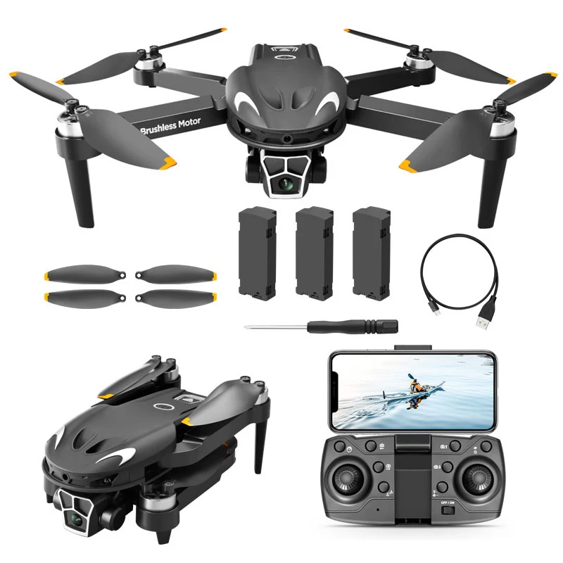 V166 mini drone with 4K dual cameras optical Wifi Fpv Brushless RC ...