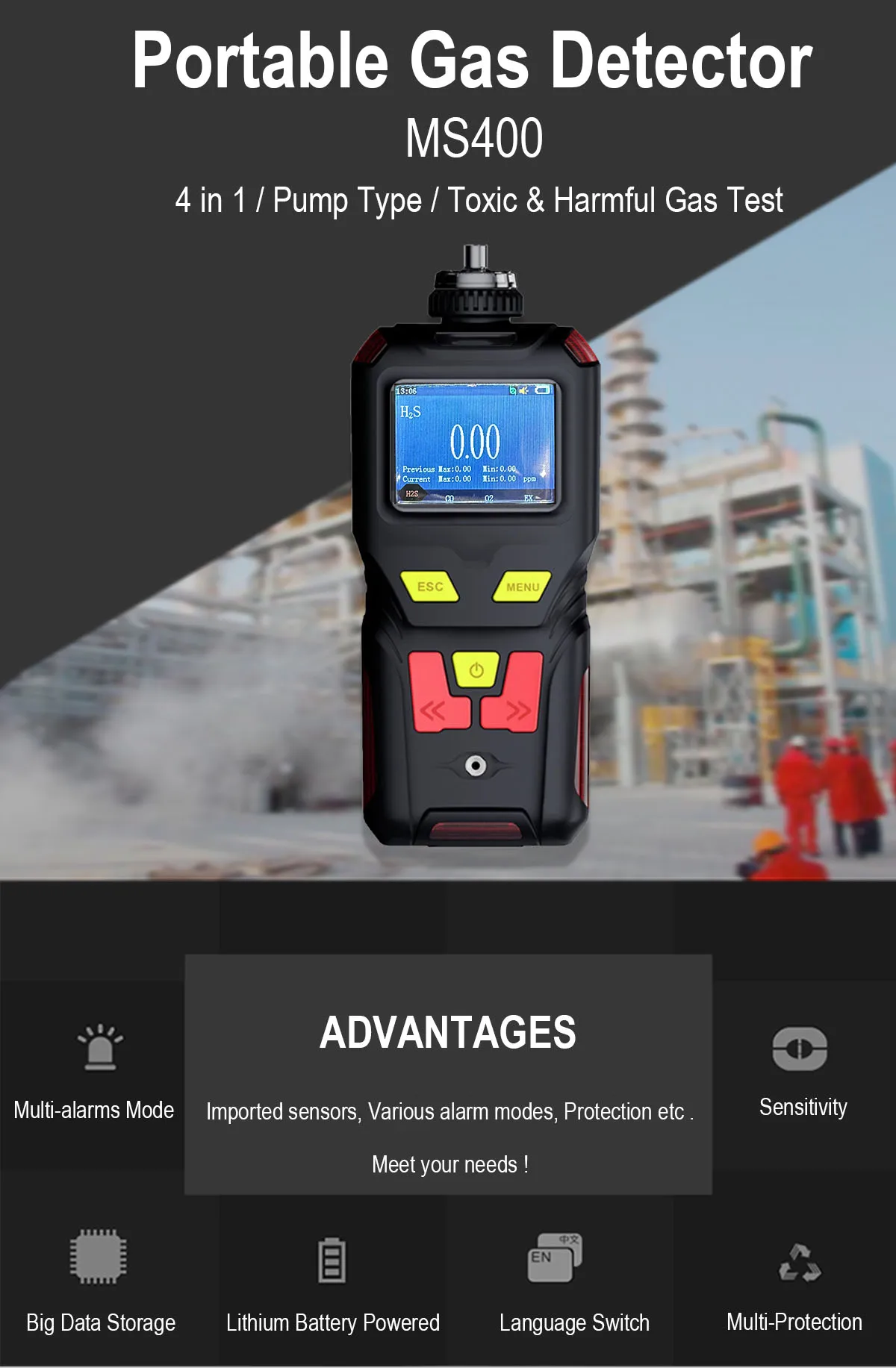 Eranntex MS400-VOC High Performance VOC Gas Detection Machine