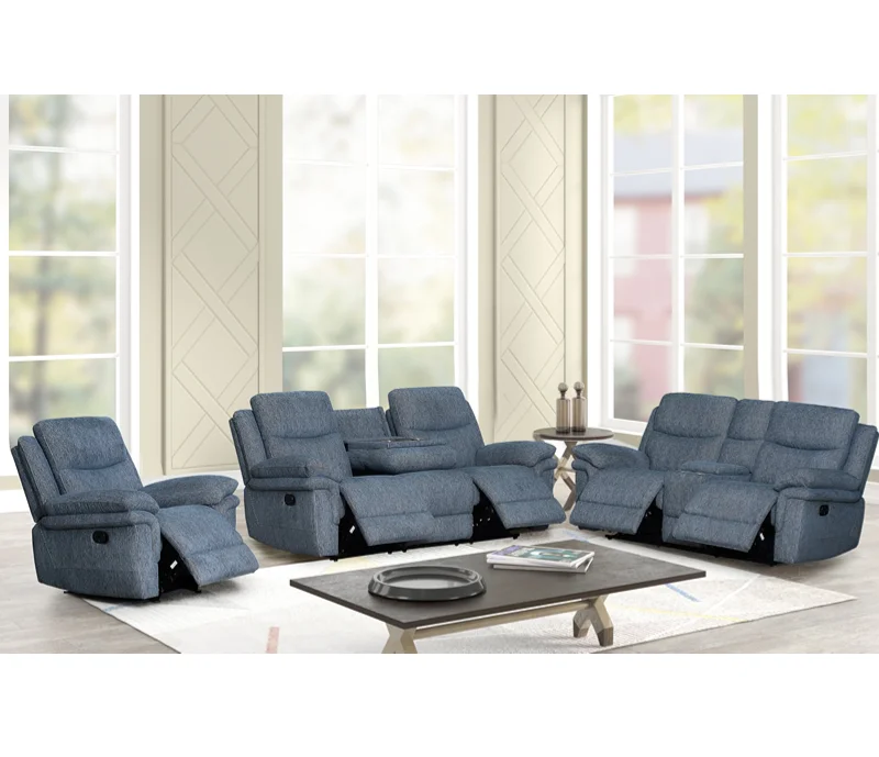 Modern Electric Genuine Leather 321 Couch Power Rocking Chair Recliner ...