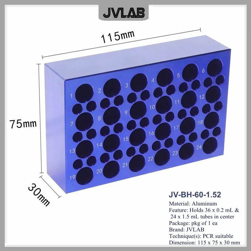 Modular PCR Cooler - Pre-Cooled Aluminum Ice Box for Lab