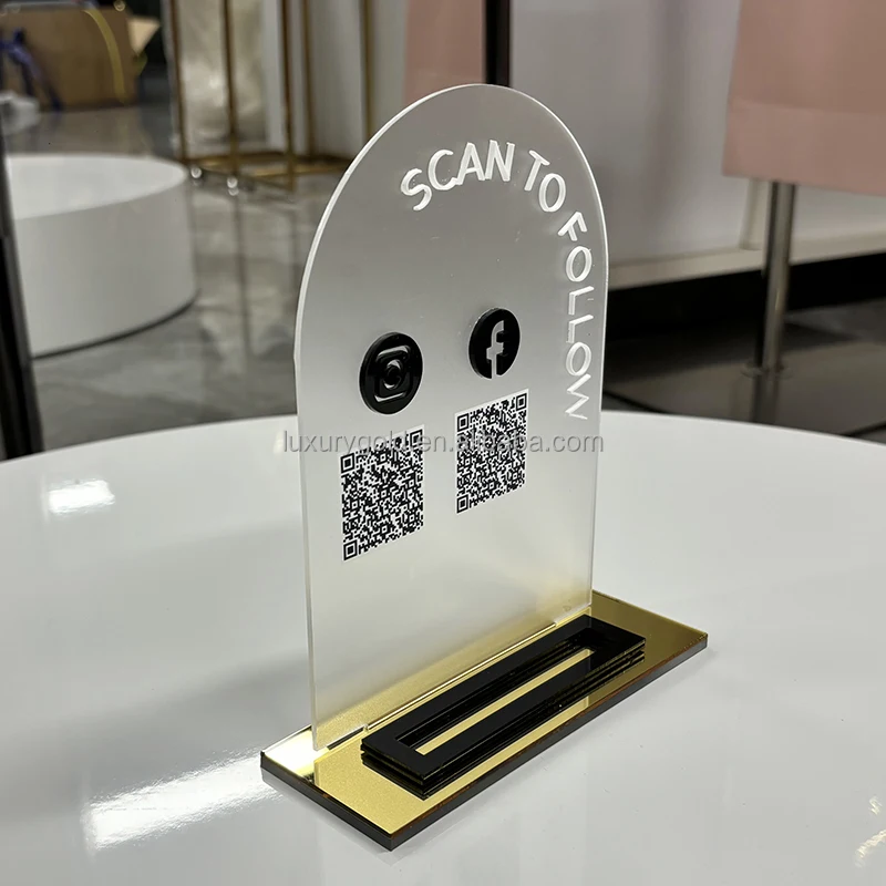 Custom Shapes Acrylic Plate Desktop Display Sign Stand Acrylic Panel ...