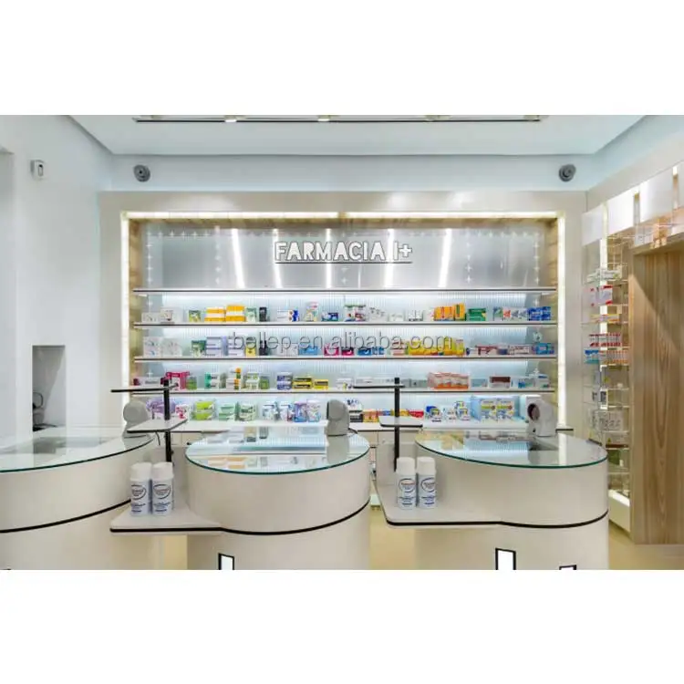 Pharmacy Shop Cash Counter Design Display Showcase Furniture for Retail ...