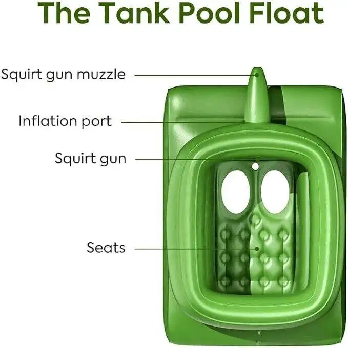 New Design Inflatable Tank Swim Pool Float Boat Island Water Play Toys ...