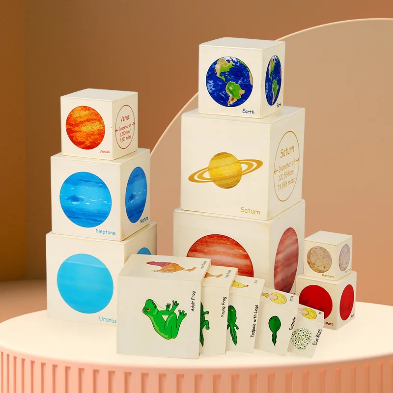 Educational Children Eight Planets Stacked Cube Logic Thinking Life ...