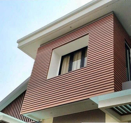 Co-extrusion Wooden Grain Exterior Wpc Ceiling Panel Modern Decorative ...