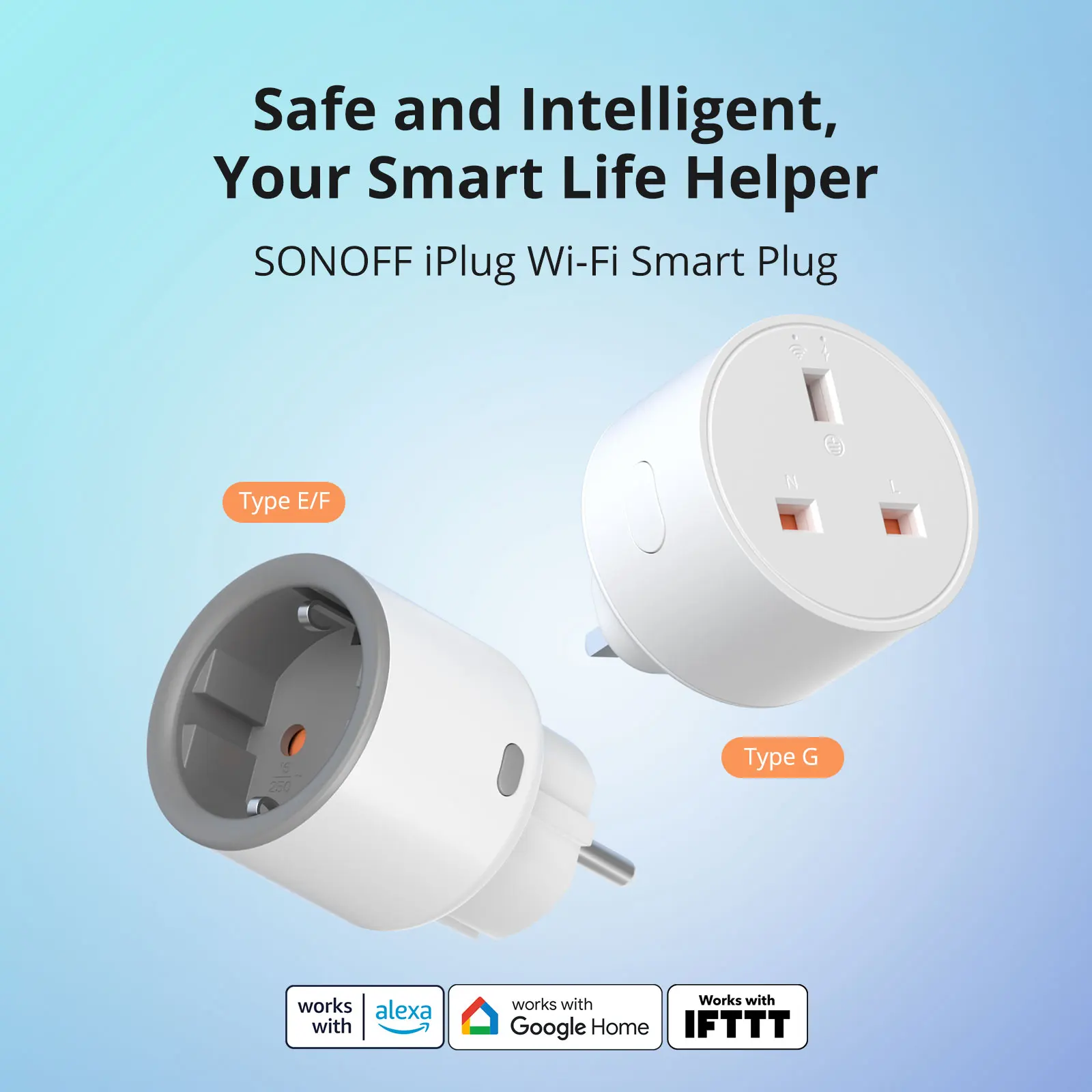 SONOFF S60 EU Smart Socket - Secure, Timer, & Remote Control