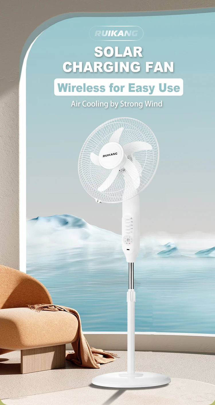 Factory Price Oem Ac 220v Dc 12v Rechargeable Stand Fan With Battery ...