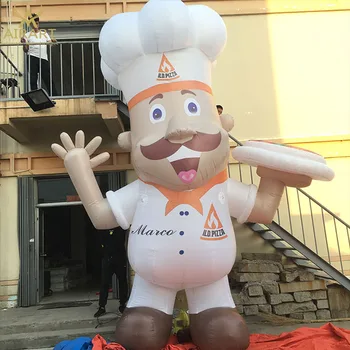 6 Meter Giant Inflatable Pizza Chef/cook Balloon For Shop Promotion ...