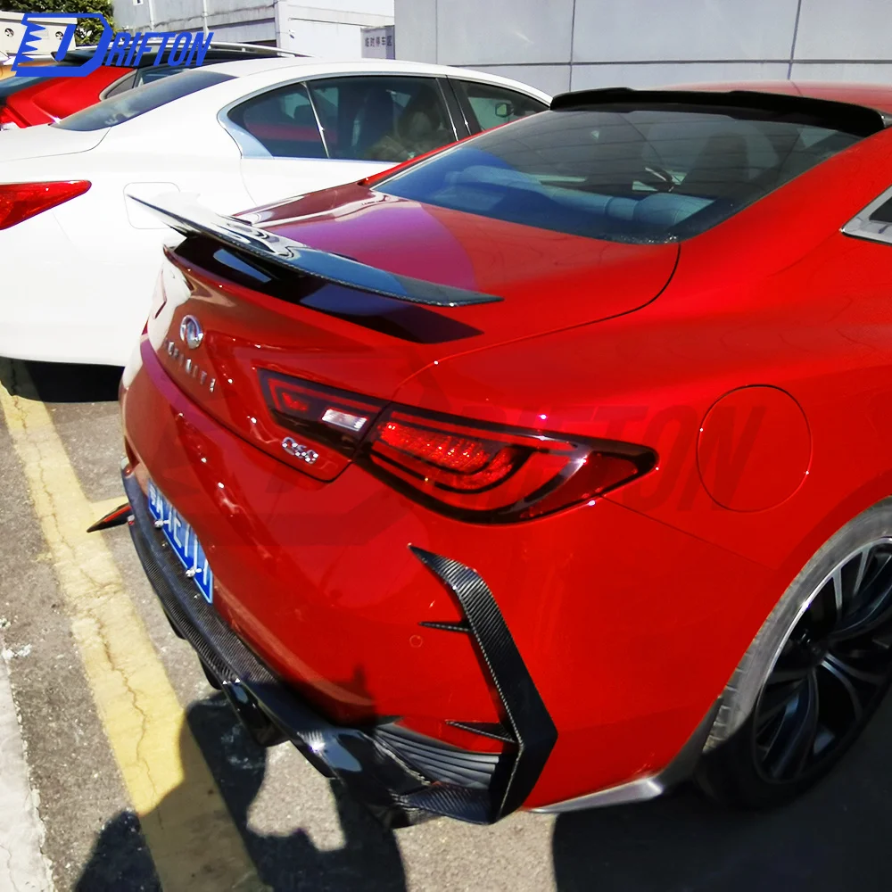 Gt Style Carbon Fiber Spoiler For Infiniti Q60 Rear Wing - Buy Rear ...