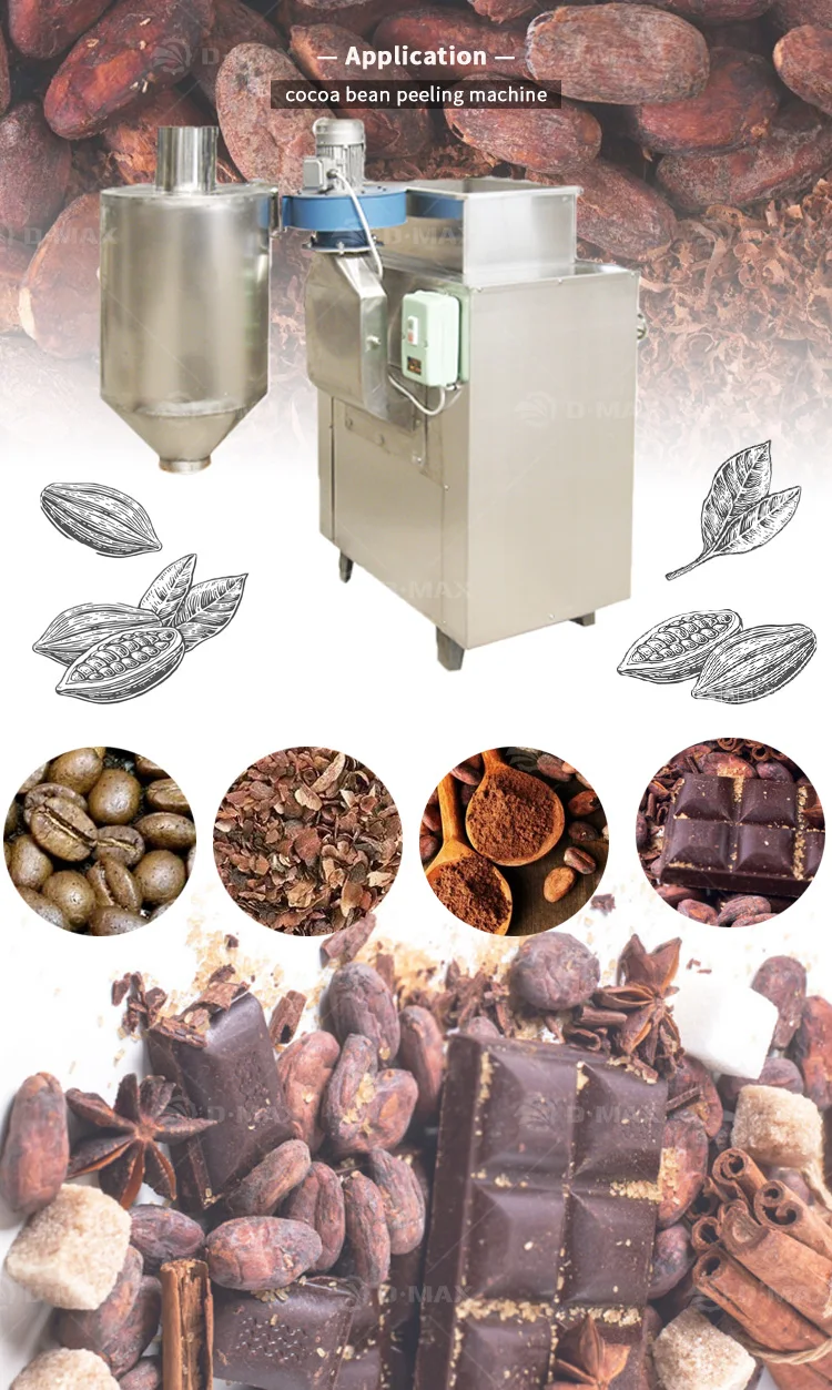 Good Feedback Dry Cocoa Bean Skin Removing Machine/ Roasted Cocoa Bean ...