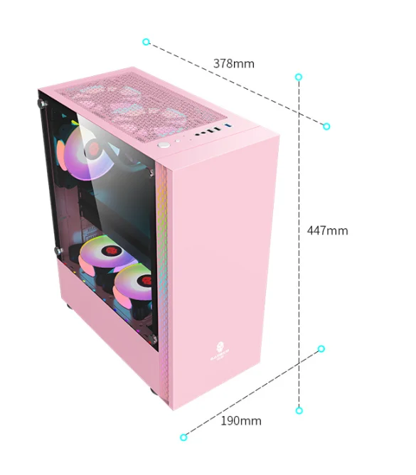 Armor Cartoon ATX Gaming Desktop Case - Personalized Tempered Glass ...
